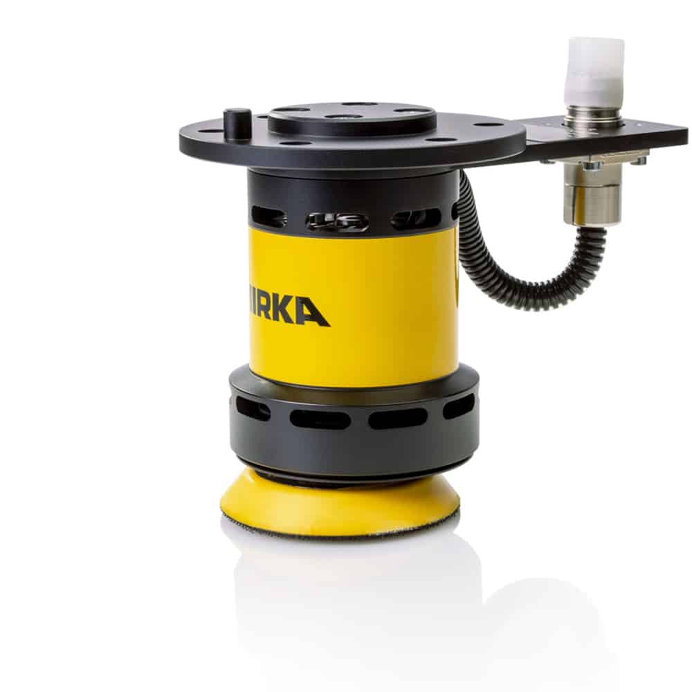 Mirka AIROS เครื่องขัดไฟฟ้าอัจฉริยะ ติดตั้งได้กับแขนหุ่นยนต์ส่วนใหญ่ในตลาด