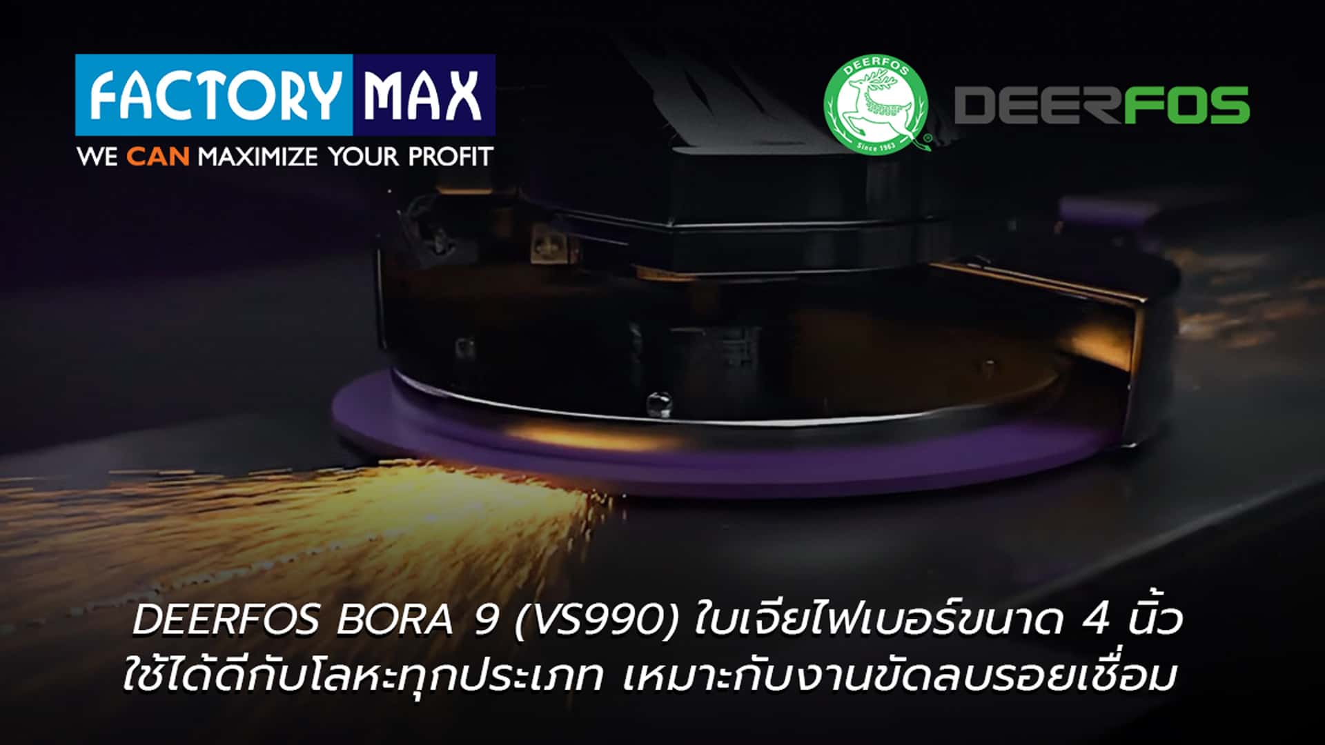 ใบเจียไฟเบอร์ DEERFOS BORA 9 ใบเจียไฟเบอร์ขนาด 4 นิ้ว