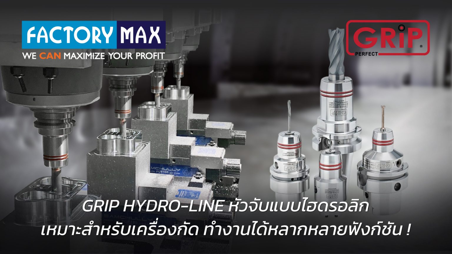 GRIP HYDRO-LINE Precision Hydraulic Expansion Toolholding System.