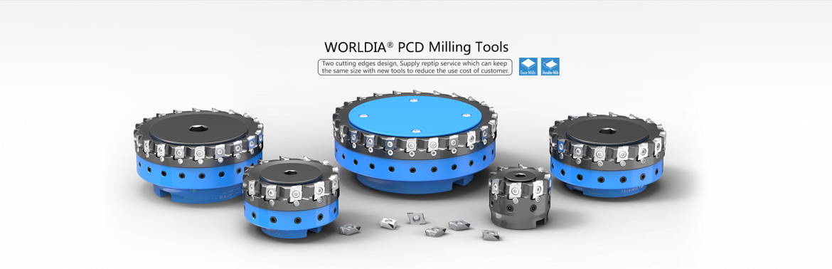 PCD MILLING Tools | WORLDIA PCD FACE Milling สำหรับตัดเฉือนวัสดุกลุ่ม ...
